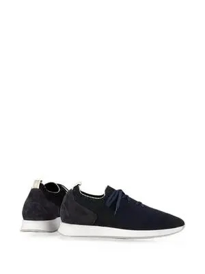 AURELIEN Suede-panel Knit Sneakers