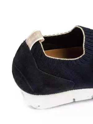 AURELIEN Suede-panel Knit Sneakers