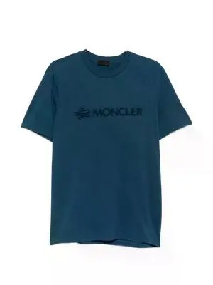 Moncler Logo-embroidered T-shirt - Blue