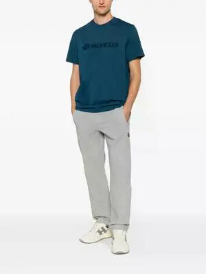Moncler Logo-embroidered T-shirt - Blue