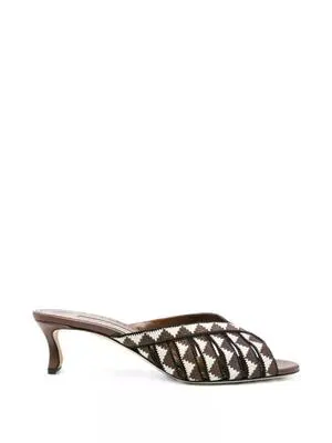 Manolo Blahnik Trofesamu Patterned Sandals