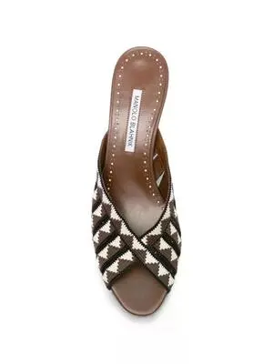 Manolo Blahnik Trofesamu Patterned Sandals