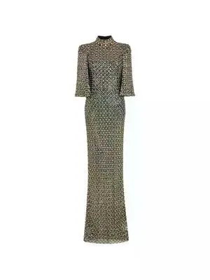 Jenny Packham Embellished Maxi Dress - Neutrals