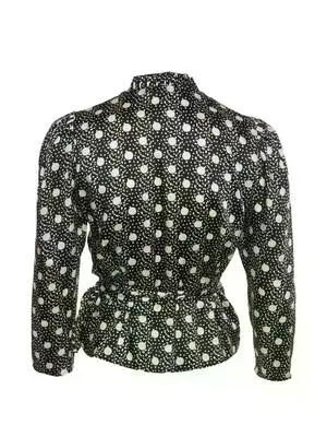 Sandro Printed Wrap-style Blouse