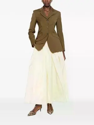 Max Mara Single-breasted Notched-lapels Jacket - Green
