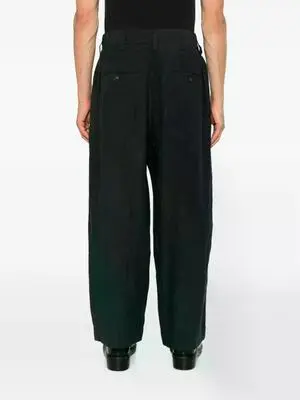 ZIGGY CHEN Pleated Waistband Wide Leg Trousers