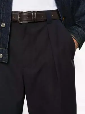 A.p.c. Pleated Straight-leg Trousers - Blue