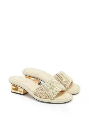 Fendi Ff Heeled Sandals