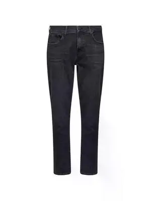 7 For All Mankind Faded Slim-fit Jeans - Grey
