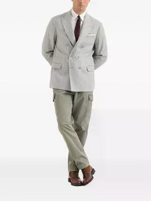 Brunello Cucinelli Garment-dyed Cotton Cargo Pants - Grey