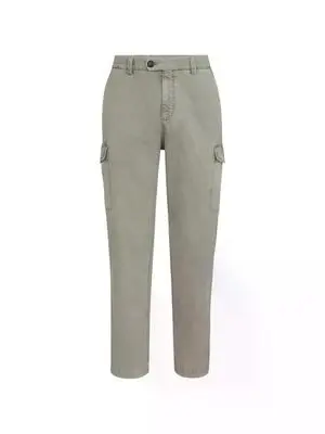 Brunello Cucinelli Garment-dyed Cotton Cargo Pants - Grey