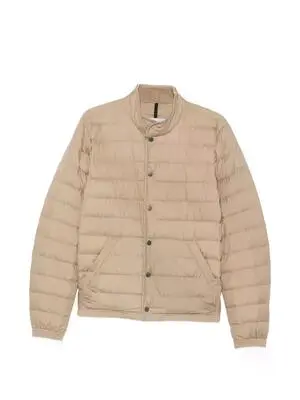 Moncler Logo-patch Quilted Jacket - Neutrals