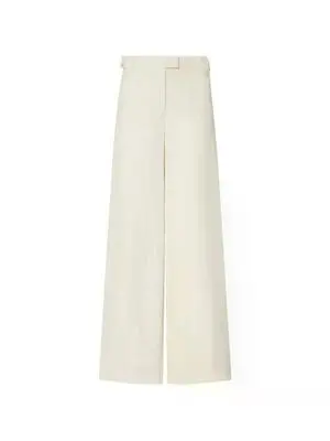 Liu Jo Flamed Viscose Wide-leg Trousers - Neutrals