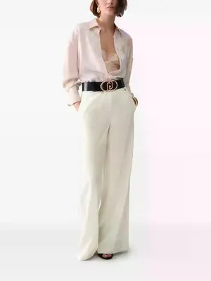 Liu Jo Flamed Viscose Wide-leg Trousers