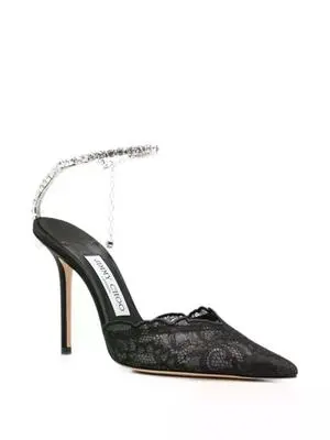 JIMMY CHOO Saeda Crystal-embellished Pumps