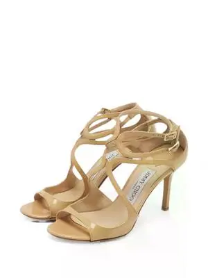 JIMMY CHOO Lang Leather Heeled Sandals