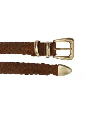 Eleventy Braided Suede Belt