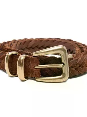 Eleventy Braided Suede Belt