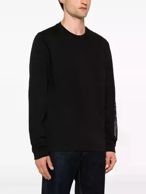 Moncler Cotton Jersey Long Sleeve T-shirt - Black