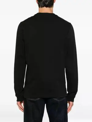 Moncler Cotton Jersey Long Sleeve T-shirt - Black
