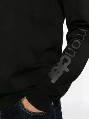 Moncler Cotton Jersey Long Sleeve T-shirt - Black