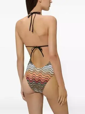 Missoni One-piece Swimsuit With Greek Motif - Orange