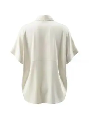 Brunello Cucinelli Monili-chain Short-sleeved Blouse - White