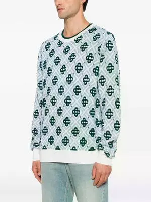 Casablanca Monogram Jacquard Sweater - Blue