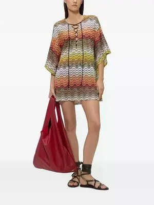 Missoni Short Caftan In Viscose Lam - Orange