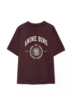 ANINE BING Jaylin Logo-print Crew-neck T-shirt
