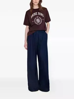 ANINE BING Jaylin Logo-print Crew-neck T-shirt