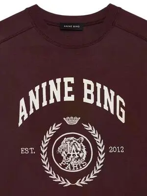 ANINE BING Jaylin Logo-print Crew-neck T-shirt