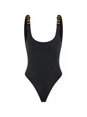Versace One-piece Swimsuit With Buckle Detail - Black