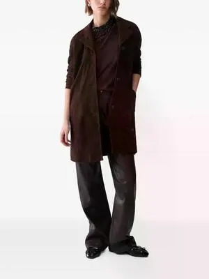Liu Jo Long Suede Jacket - Brown