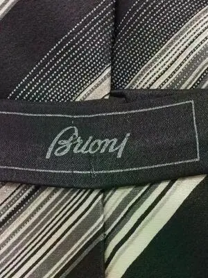 Brioni Striped Satin Neck Tie