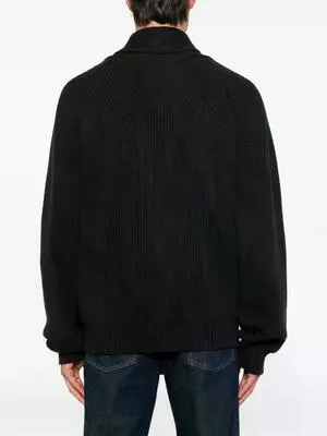 TOM FORD Ribbed Knit Shawl Collar Cardigan