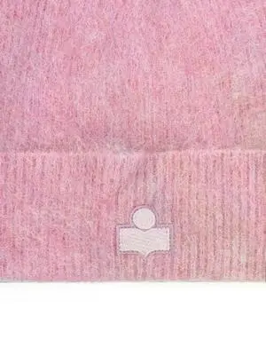 Isabel Marant Étoile Logo-patch Ribbed-knit Beanie Hat