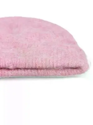 Isabel Marant Étoile Logo-patch Ribbed-knit Beanie Hat