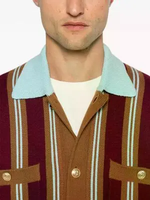 Drole De Monsieur Vertical-stripe Cardigan