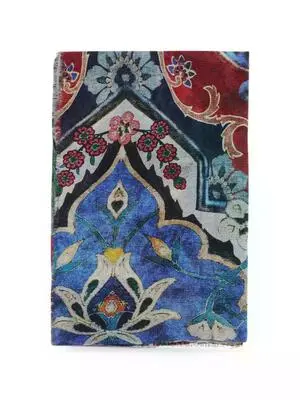 Faliero Sarti Floral-print Fringed Scarf - Blue