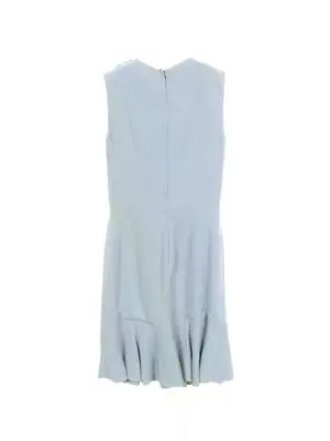 Dolce & Gabbana Sleeveless Midi Dress With Button Embellishments And Ruffled Hem