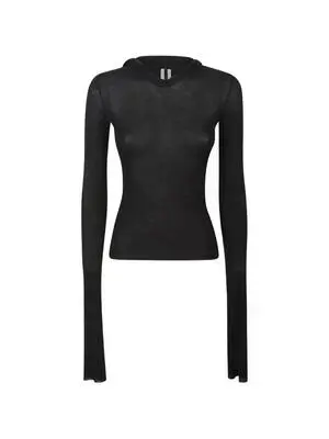 Rick Owens Ribbed Hooded T-shirt