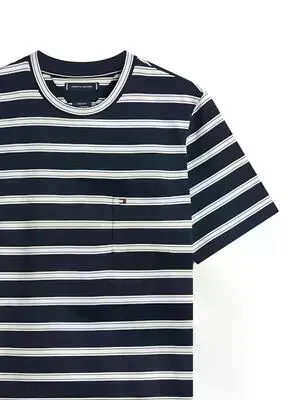 Tommy Hilfiger Striped Pocket T-shirt - Blue