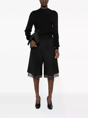 LANVIN Crew Neck Sweater With Rear Bow Detail