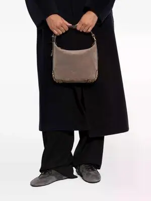 TOD'S Mini Suede Shoulder Bag - Brown