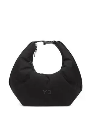 Y3 Crescent Buckle-fastening Shoulder Bag - Black