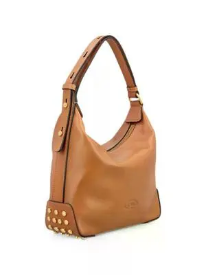 TOD'S Stud Embellished Leather Shoulder Bag