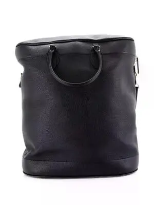 LOUIS VUITTON Taurillon Leather Carry All Gm Satchel - Black