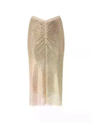 Pinko Crystal Embellished Ruched Midi Skirt