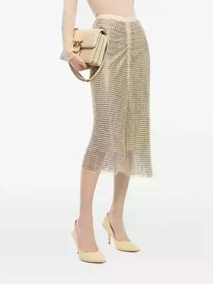 Pinko Crystal Embellished Ruched Midi Skirt